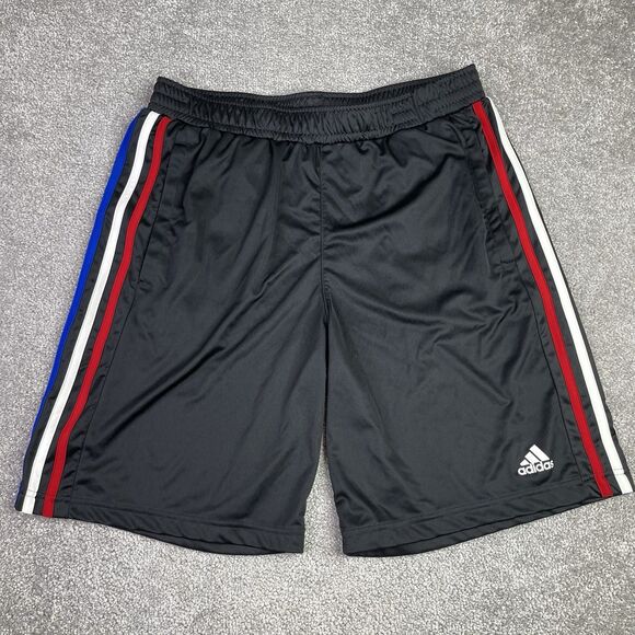 adidas | Shorts | Adidas Shorts Mens Large Black 3 Stripes Pockets ...